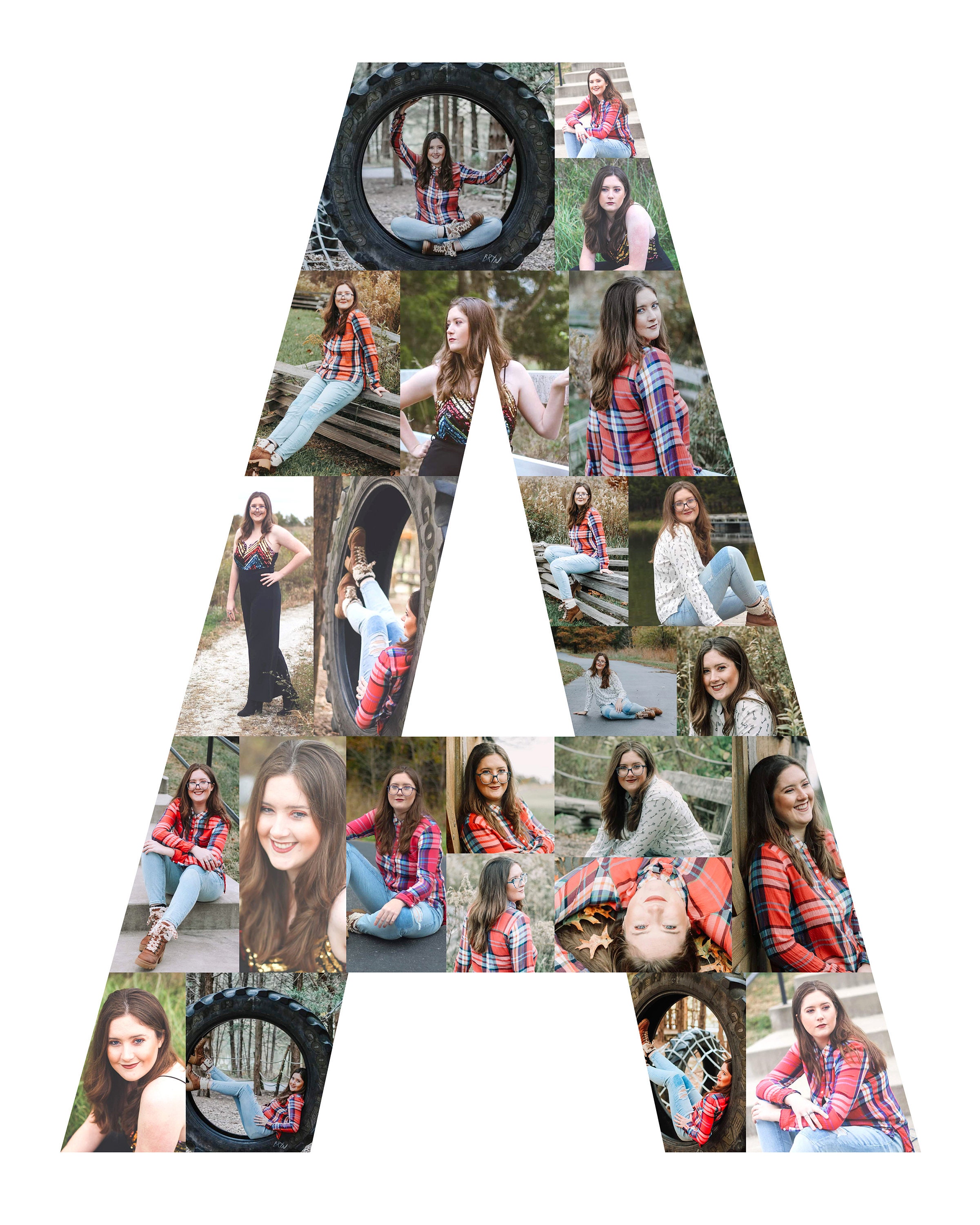 Letter A Photo Collage Personalized Monogram Picture Collage - Etsy