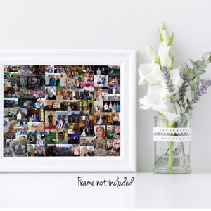 Custom Photo Collage Keepsake Art Print - Holds up to 100 of Your ...