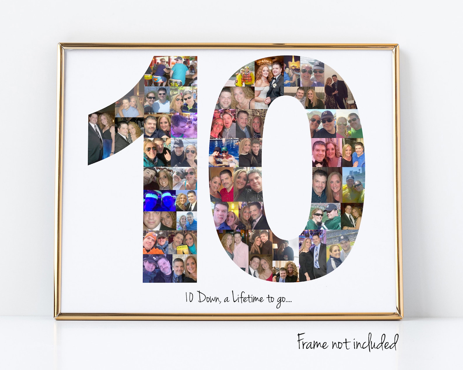 Number Photo Collage Any 2 Digit Number Custom Birthday Gift / Party ...