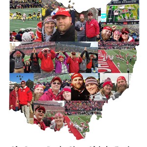 Personalized Ohio State Map Photo Collage, Custom Ohio State Wall Art ...