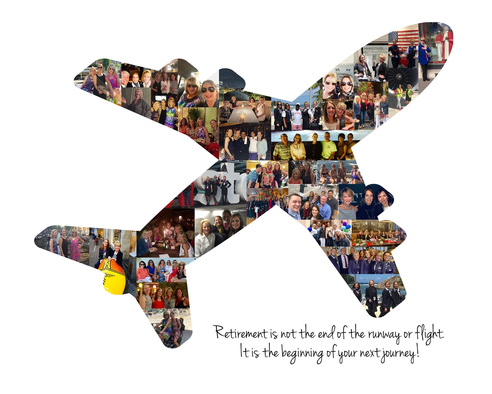 Airplane Photo Collage - Pilot, Flight Attendant Retirement Gift ...