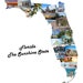 Florida State Map Wall Art Print Photo Collage Personalized With Your ...