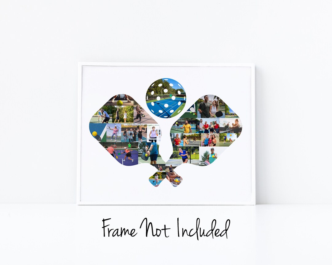 Pickleball Photo Collage, Personalized Paddle Tennis Gift - Custom Made ...