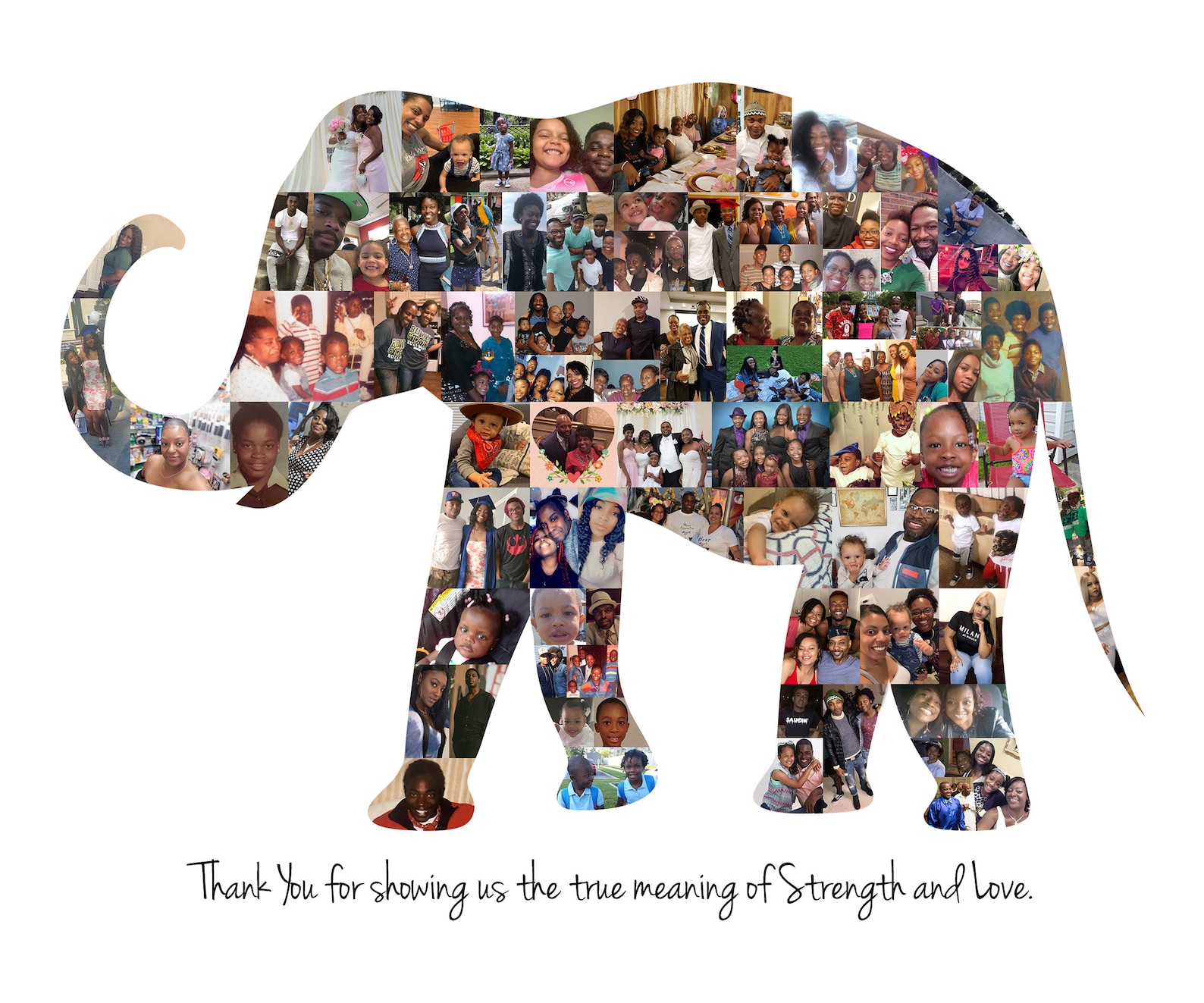 Elephant Photo Collage Gift Elephant Nursery Wall Art Decor - Etsy
