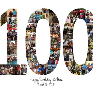 100th Birthday Party Decoration, 100th Anniversary or Milestone Gift ...