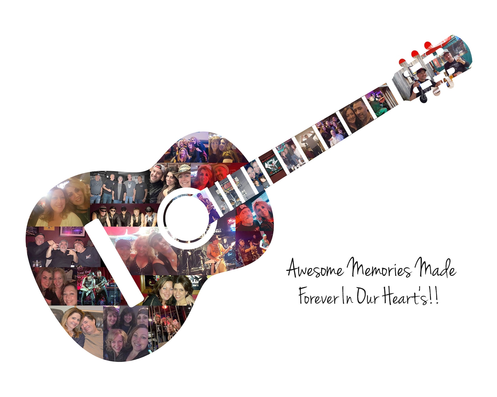 Personalized Guitar Player Gift, Custom Musician Music Photo Collage ...
