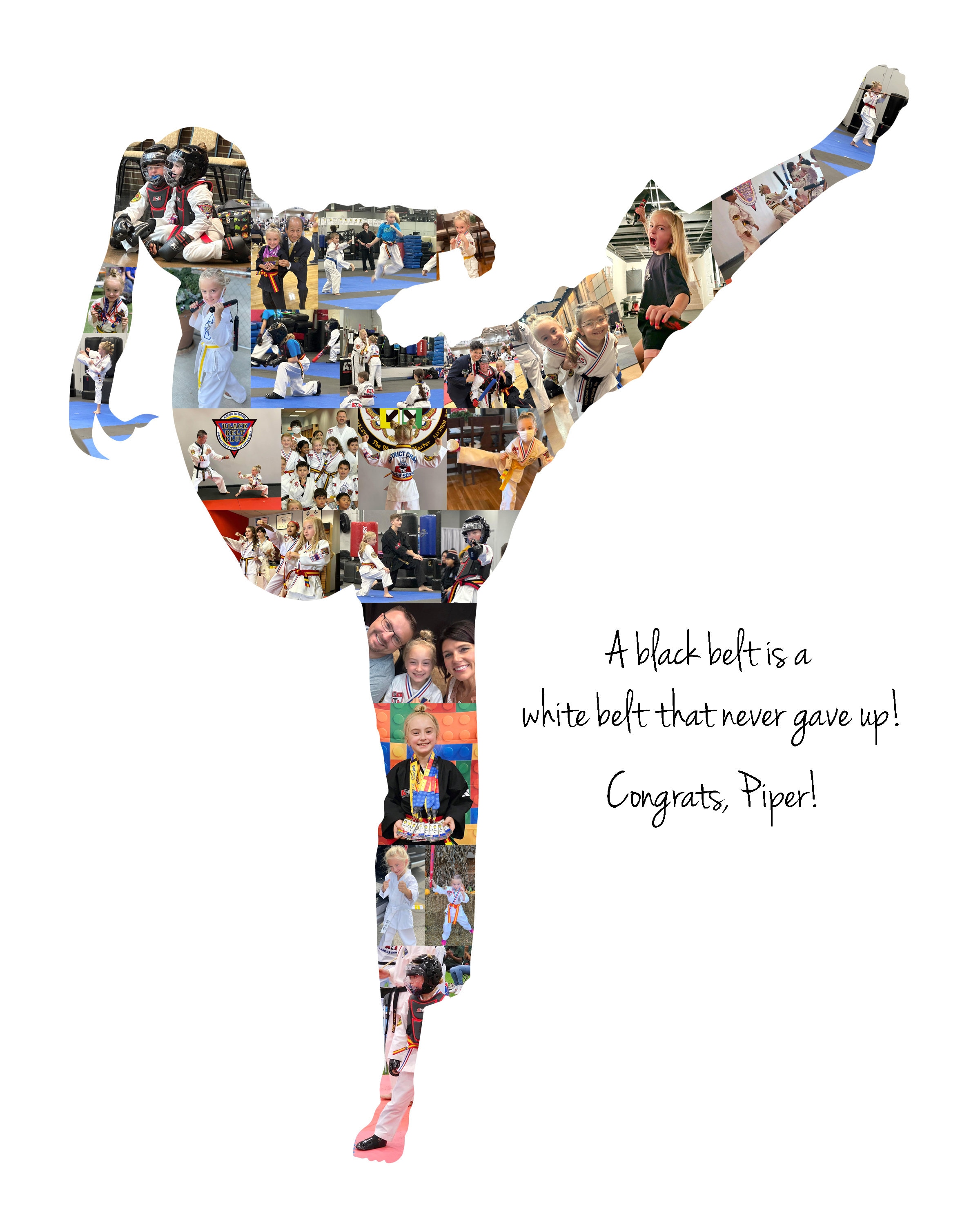 Girl Karate Photo Collage, Personalized Sensei Appreciation Gift ...