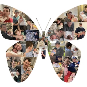 Custom Butterfly Photo Collage - Friend Birthday - Personalized ...