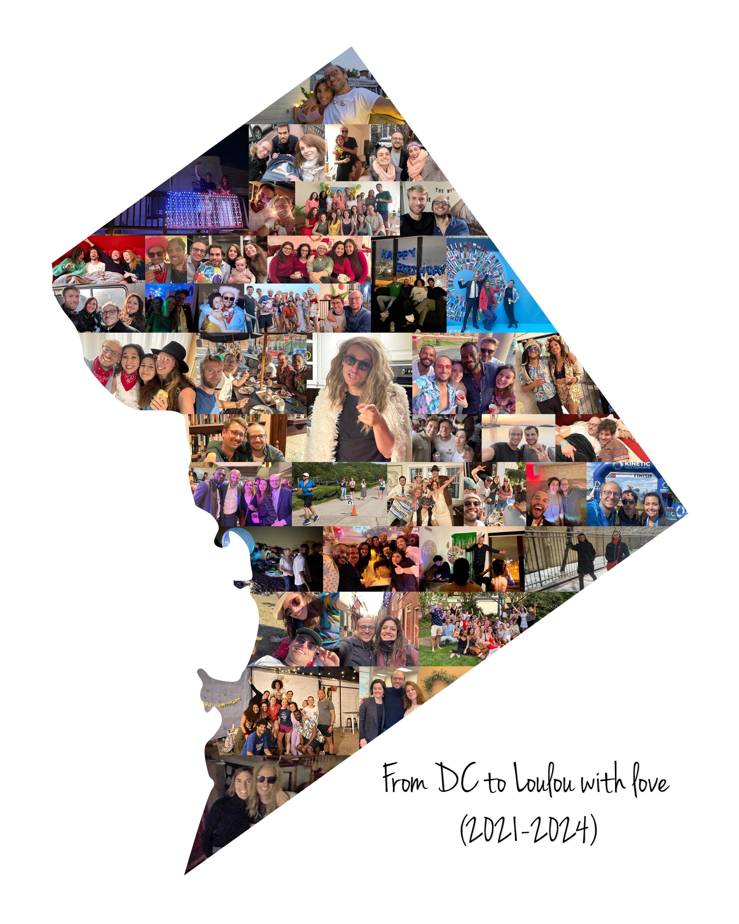 Washington DC Map Photo Collage - Personalized District of Columbia ...
