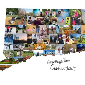 Custom Connecticut State Map Wall Art Print, Personalized Connecticut ...
