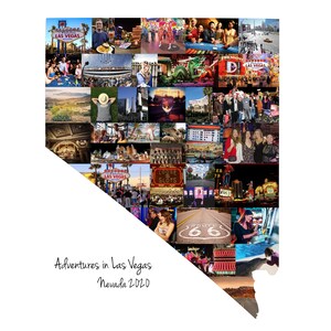 Custom Nevada State Map Wall Art Print, Personalized Nevada Photo ...