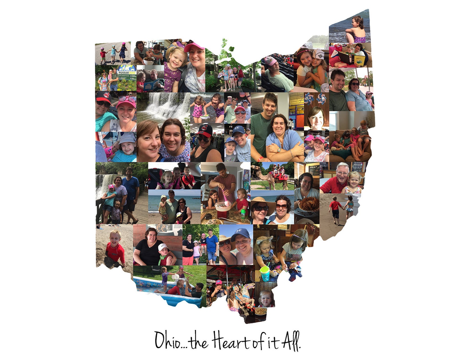 Personalized Ohio State Map Photo Collage Custom Ohio State | Etsy