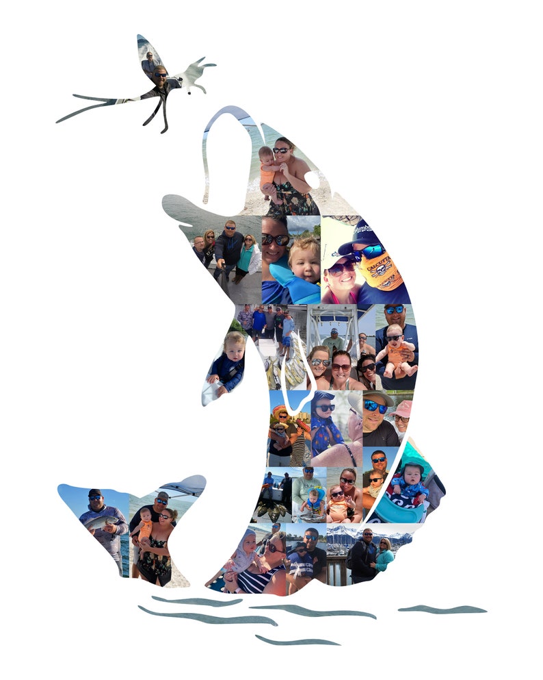 Personalized Fish Photo Collage Christmas Gift for Him - Etsy