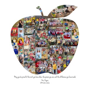 Personalized Teacher Appreciation Gift - Custom Made Apple Photo ...