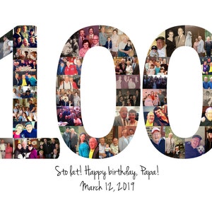 100th Birthday Party Decoration, 100th Anniversary or Milestone Gift ...