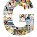 Letter G Photo Collage Personalized Monogram Picture Collage - Etsy