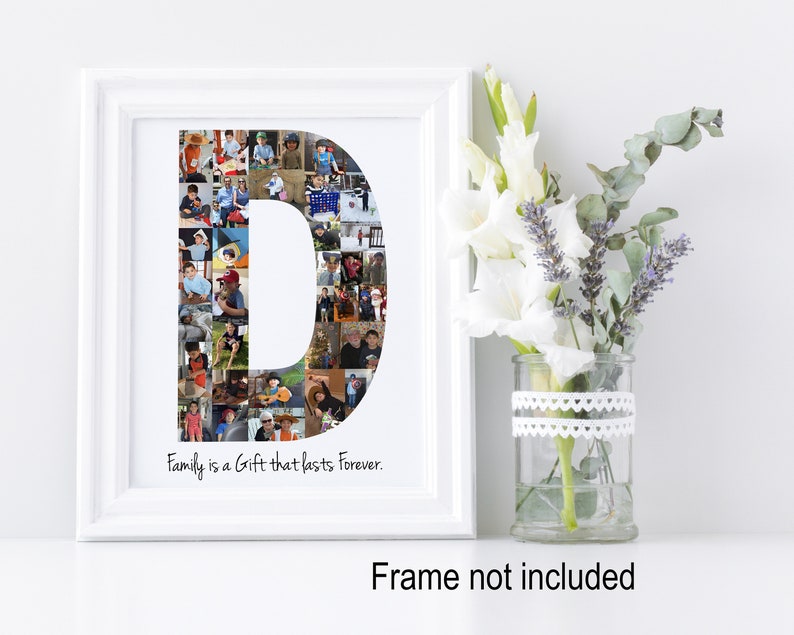 Letter D Photo Collage Personalized Monogram Picture Collage | Etsy