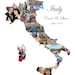 Personalized Italy Map Photo Collage - Vacation Keepsake - Custom Made ...