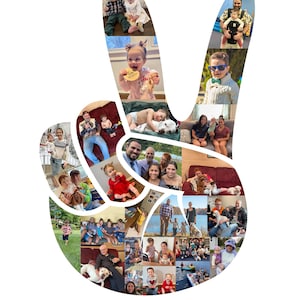 Peace Sign Hand Gesture Photo Collage, Peace Symbol - Custom Made With ...