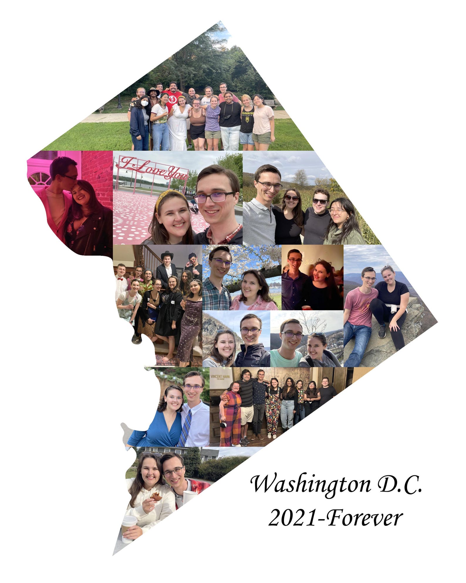 Washington DC Map Photo Collage - Personalized District of Columbia ...