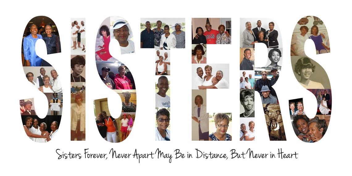 Personalized Sisters Photo Collage Birthday Gift for Sister - Etsy