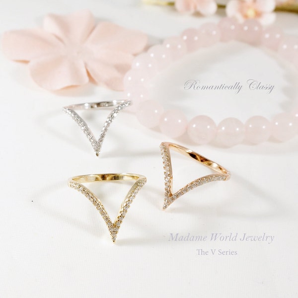 V Shaped Ring - Etsy