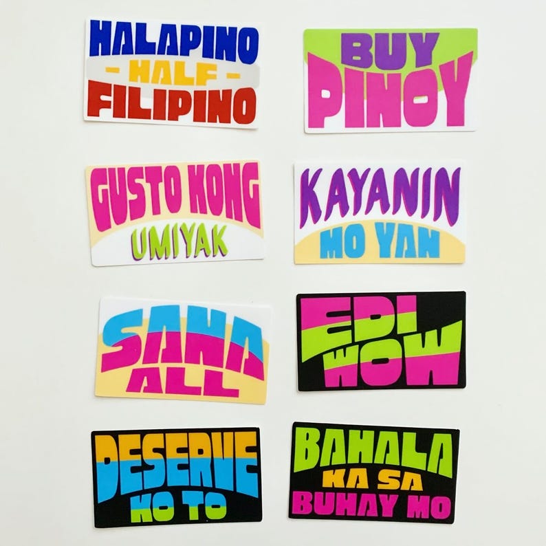 Clear Sticker - Hello I'm Name Tag I Filipino, Tagalog, Philippines - Etsy