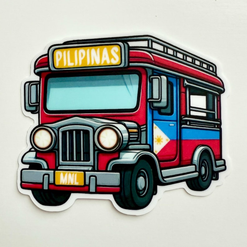 Jeepney Sticker - Original Art, Waterproof Vinyl (2.1"x 2.5") - Etsy