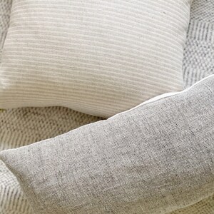 Belgian Linen Pillow Case Scorched Linen Lumbar Designer - Etsy