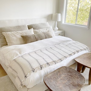 Belgian Linen Pillow Case Scorched Linen Lumbar Designer - Etsy