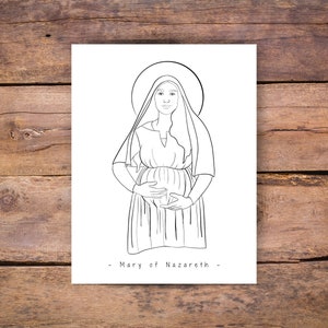 Mary of Nazareth Coloring Page Catholic Kids Activity, Catholic ...