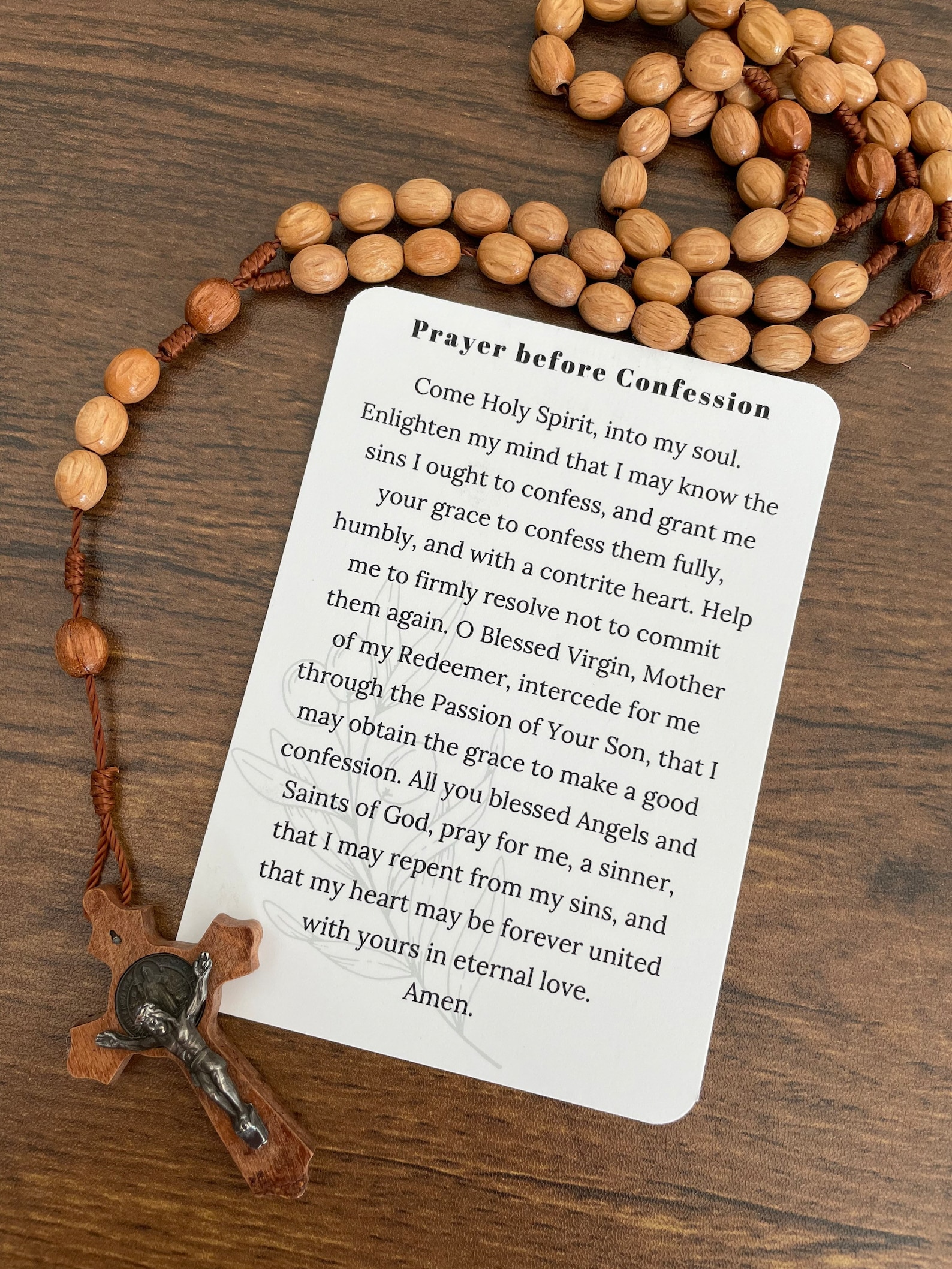Confession Prayer Card and Guide Catholic Church Gift for - Etsy