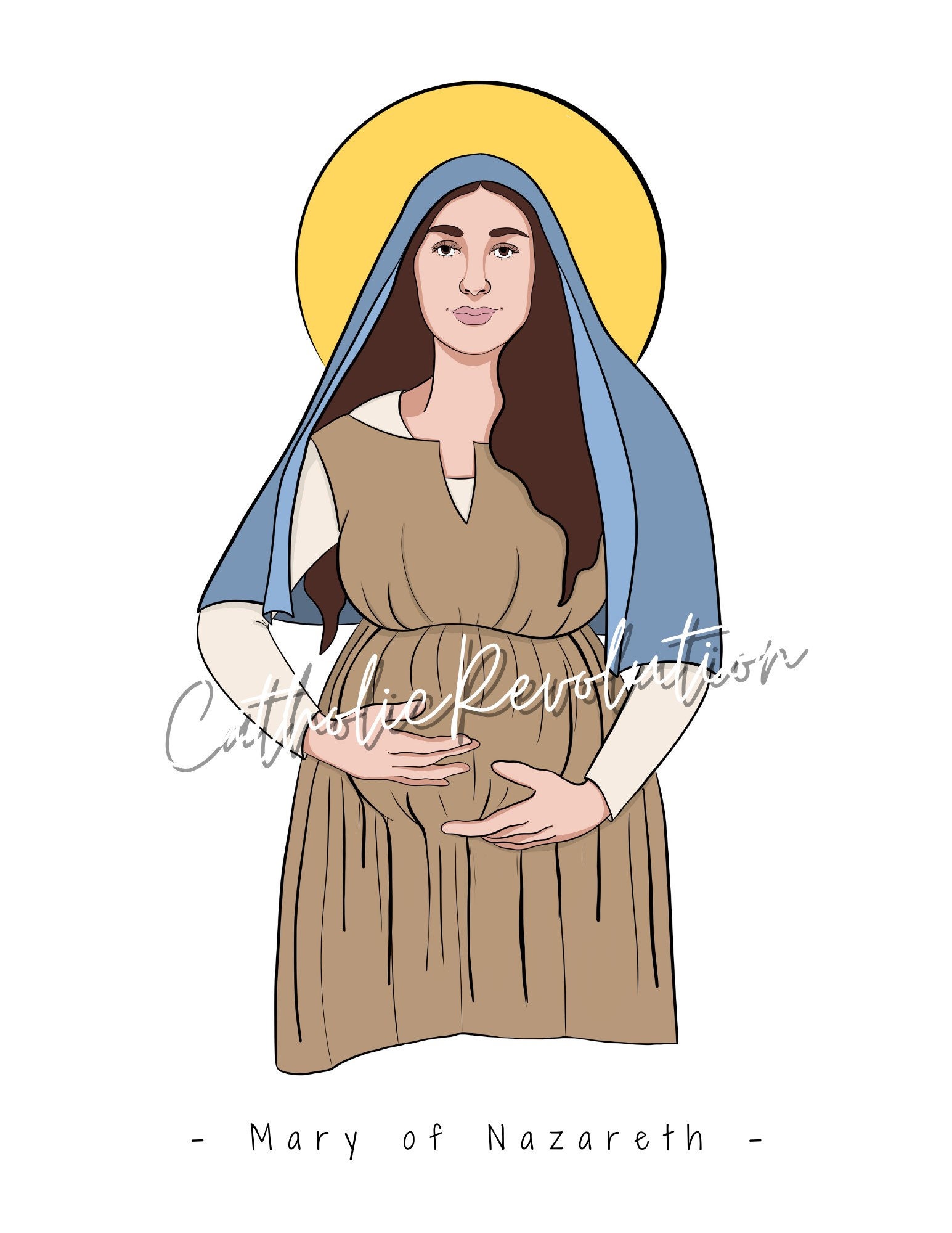 Mary of Nazareth Coloring Page Catholic Kids Activity, Catholic ...