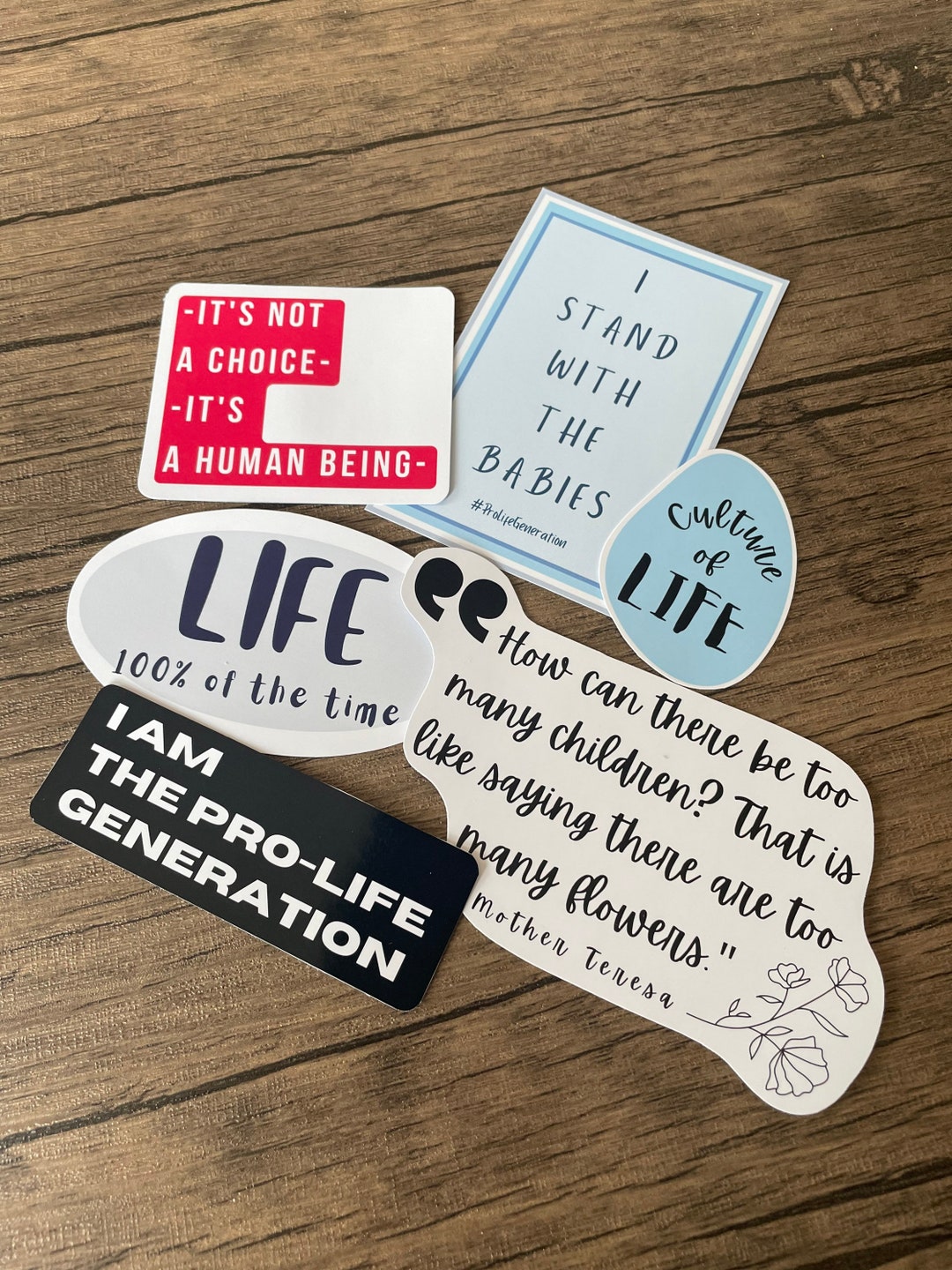 Prolife Sticker Set #1 - Catholic, Christian, Easter Basket Gift ...