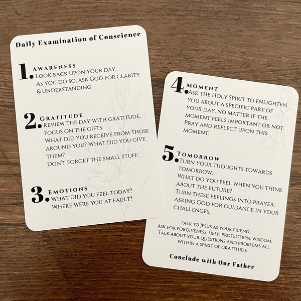 Daily Examen Prayer Card - Etsy