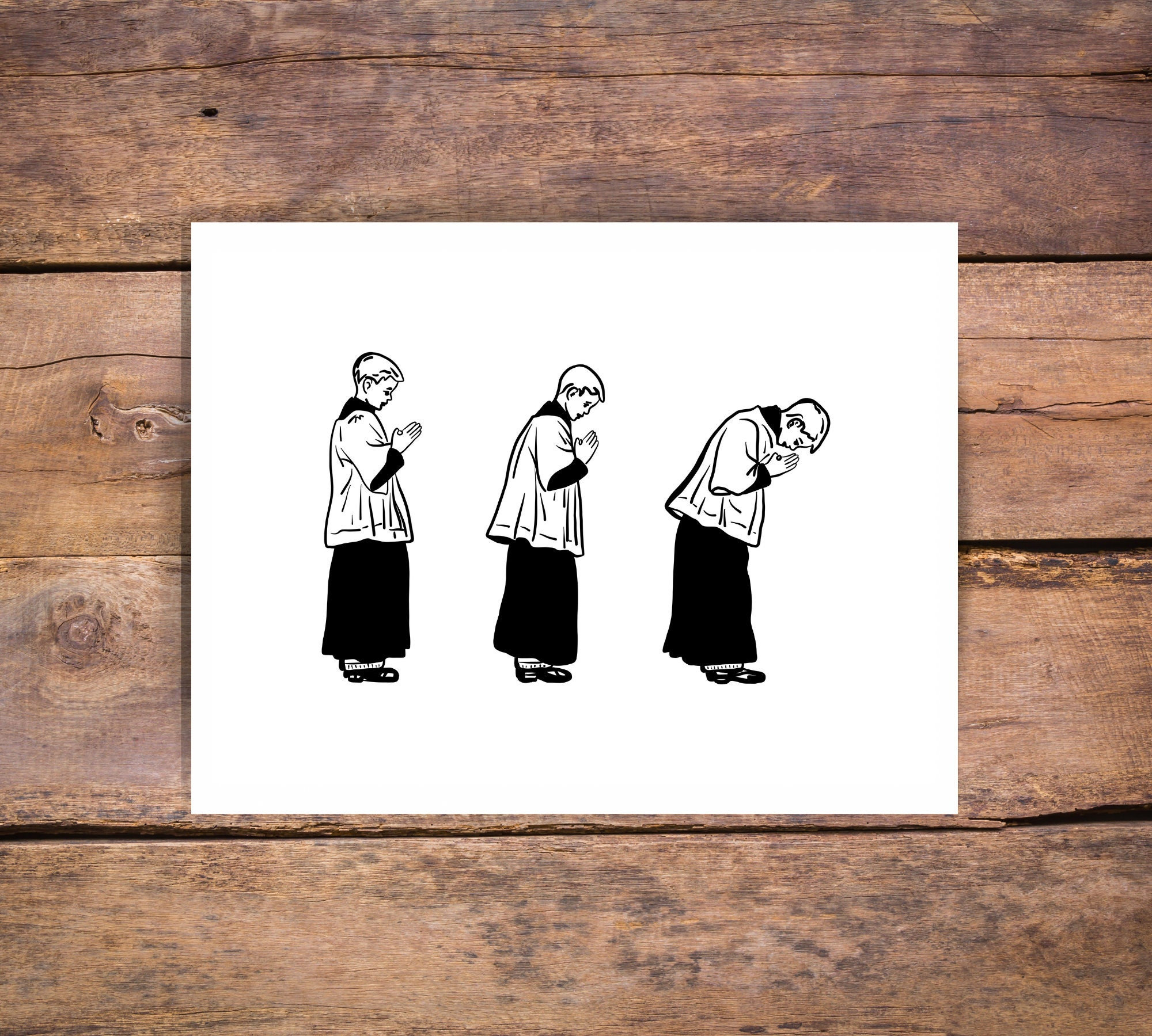 Altar Boy Bowing Instructions Black and White, Traditional Latin Mass ...