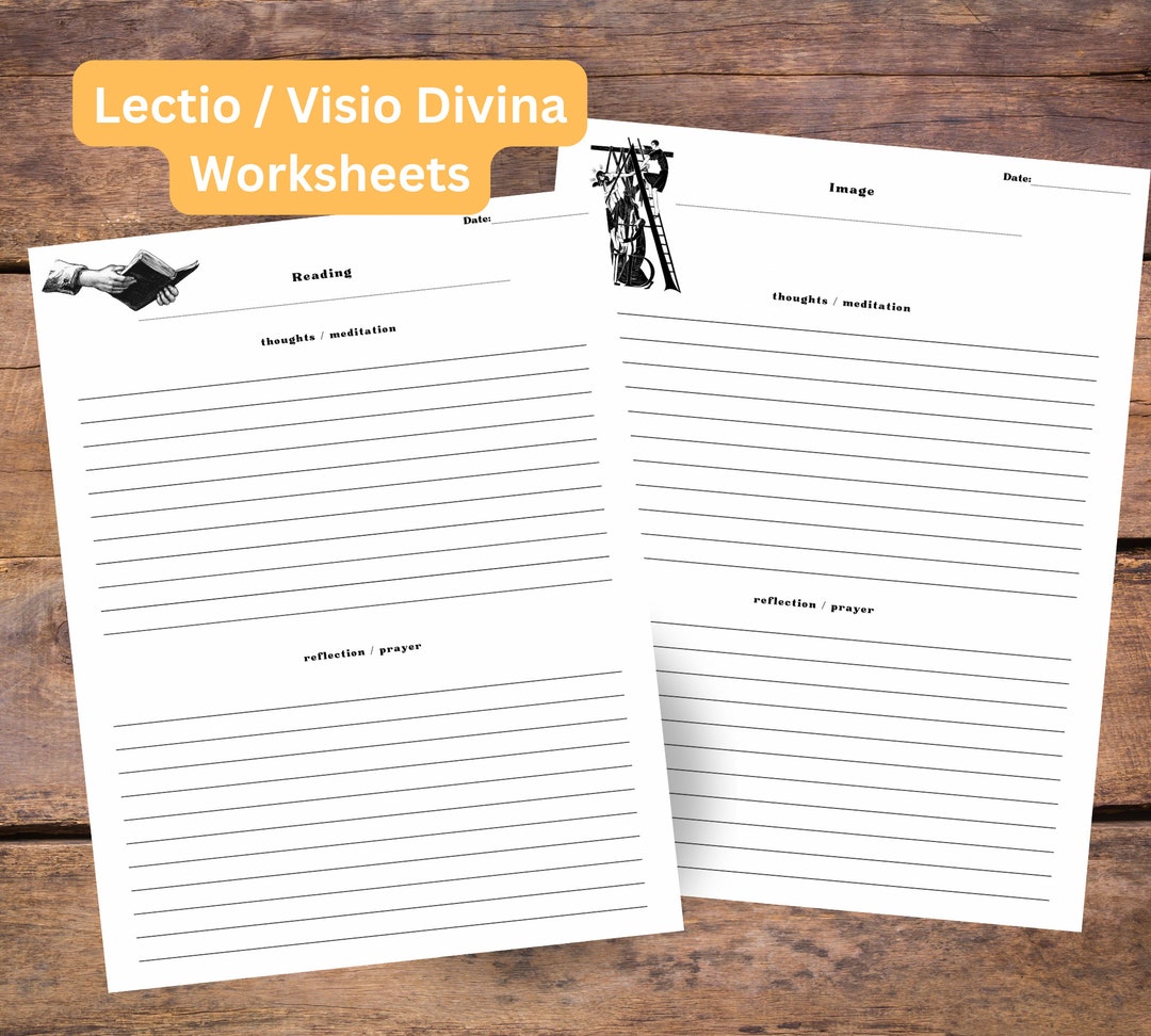 Lectio Divina and Vision Divina Worksheets- Traditional Catholic ...
