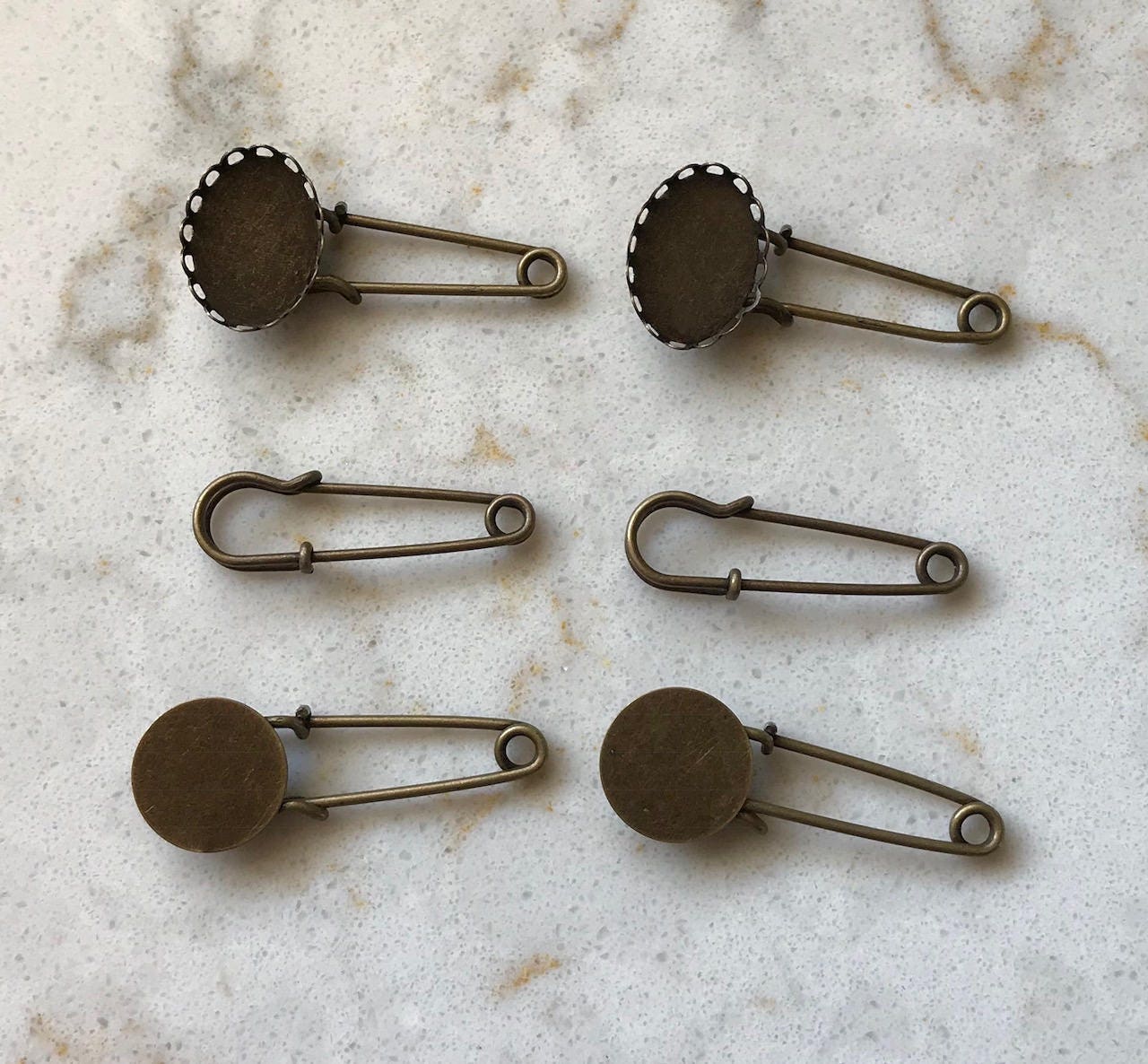 Antique Bronze Safety Pins Great for Embellishing Junk - Etsy