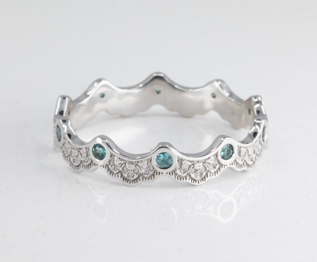 Alexandrite Ring, Alexandrite Wedding Band, Gold Wedding Band ...