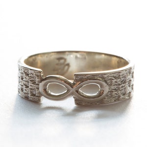 Men's Infinity Ring, White Gold Infinity Ring, Infinity Wedding Band ...