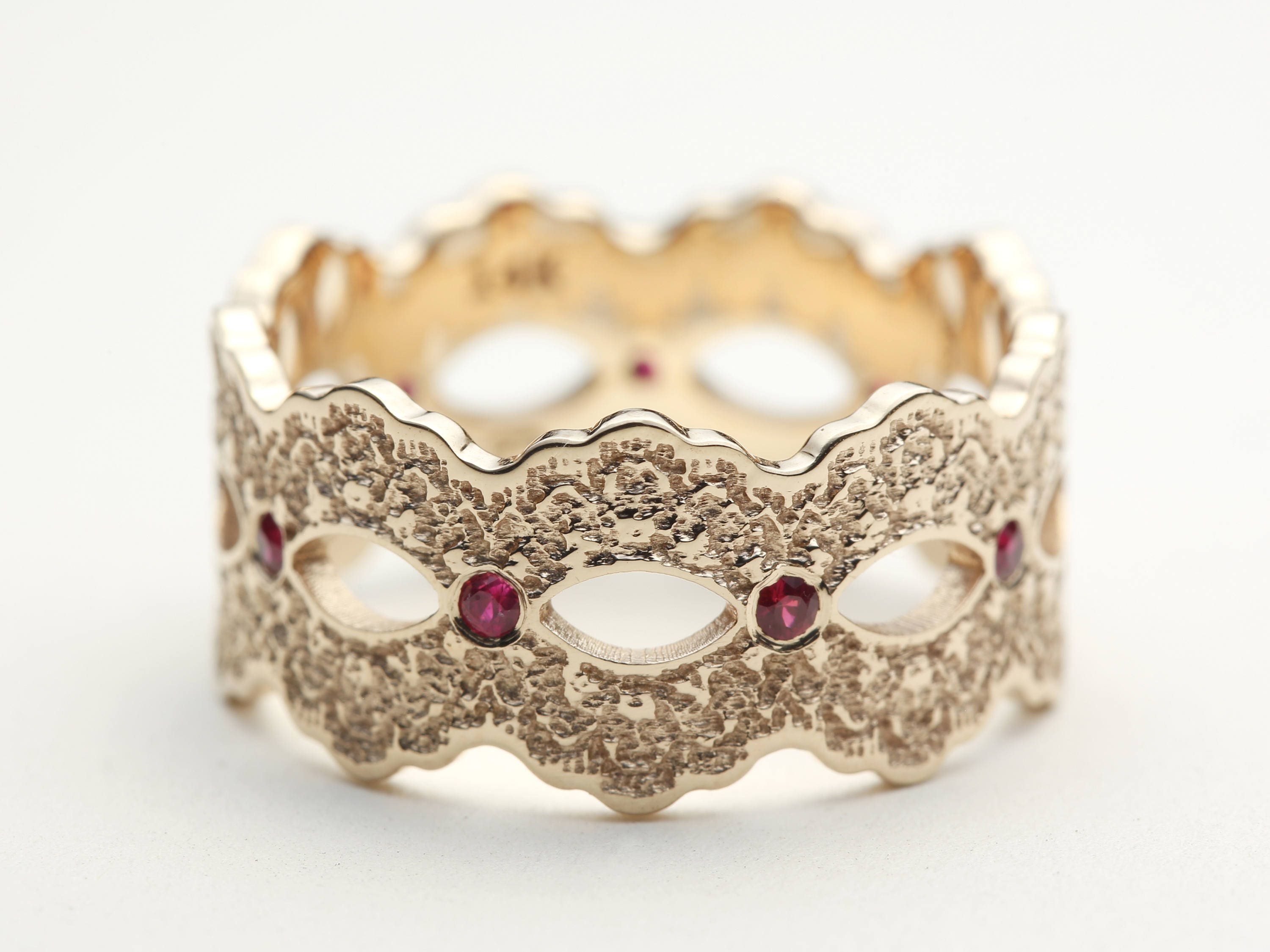 Ruby Wedding Band Ruby Wedding Ring Ruby Rose Gold Ring - Etsy
