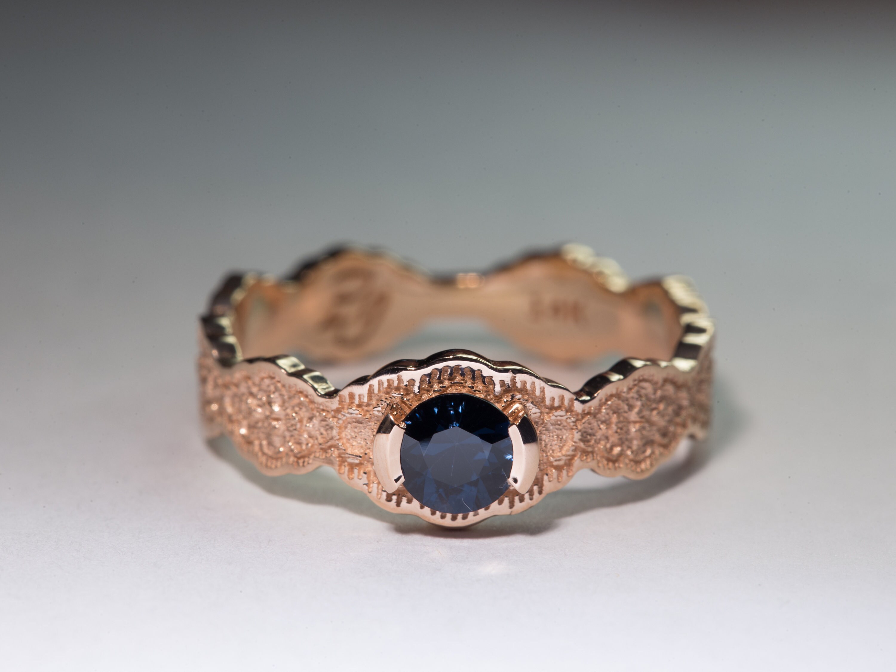 Blue Spinel Ring Spinel Engagement Ring Deep Blue Spinel - Etsy