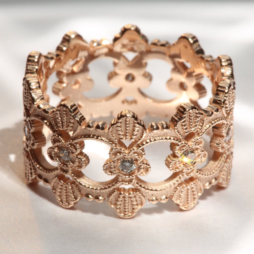 Unique Diamond Crown Ring, Gold Crown Ring, Diamond Crown Ring, Diamond ...