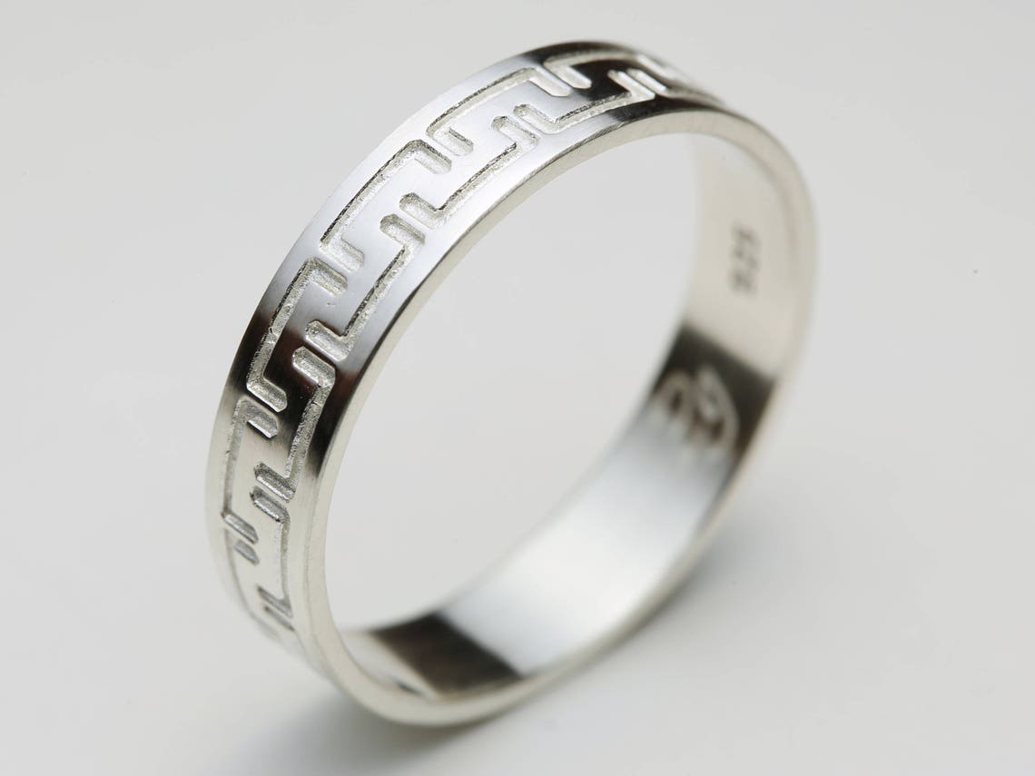 Silver Men's Wedding Band Promise Rings for Men Promise - Etsy