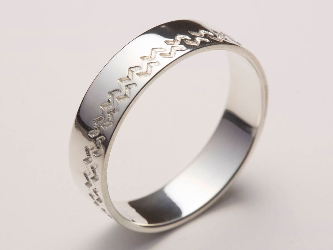 Mens Wedding Band, Men Wedding Ring White Gold, White Gold Mens Ring ...