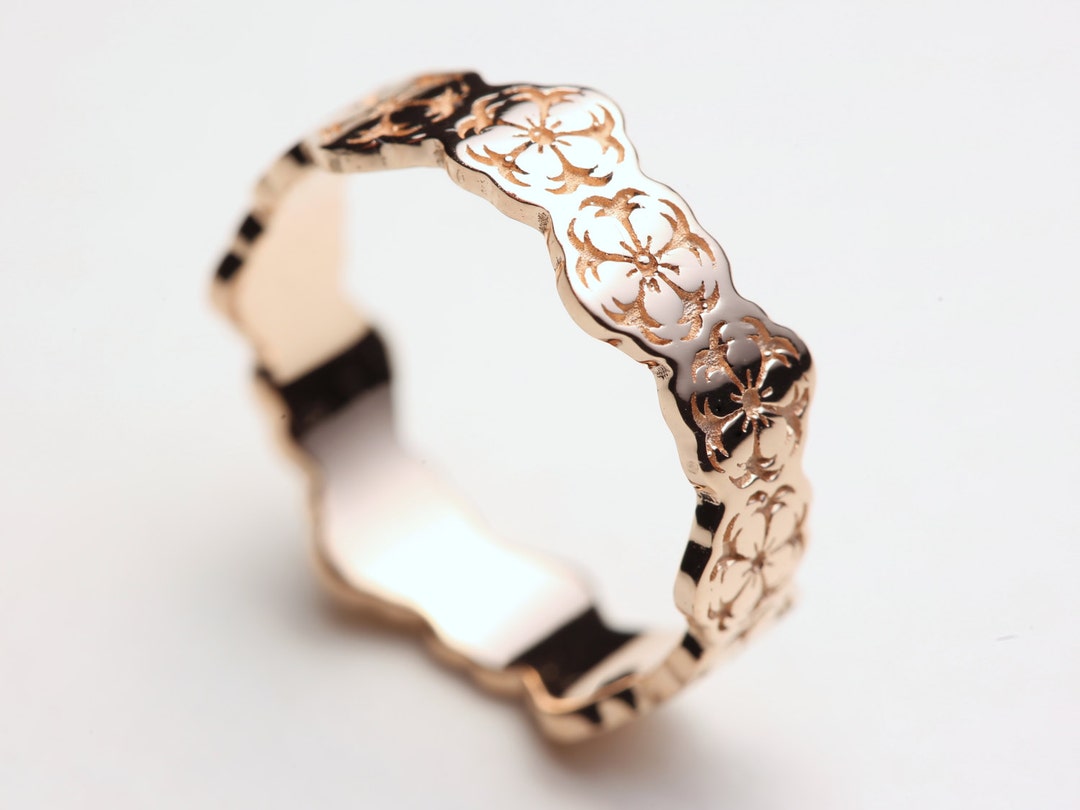 Rose Gold Sakura Ring, Cherry Blossom Ring, Flower Ring, Sakura Jewelry ...