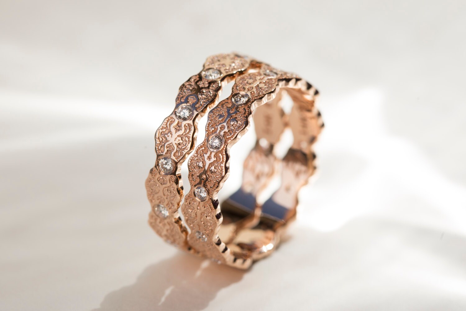 Wedding Ring Set Gold Stacking Rings Diamond Stacking Ring - Etsy