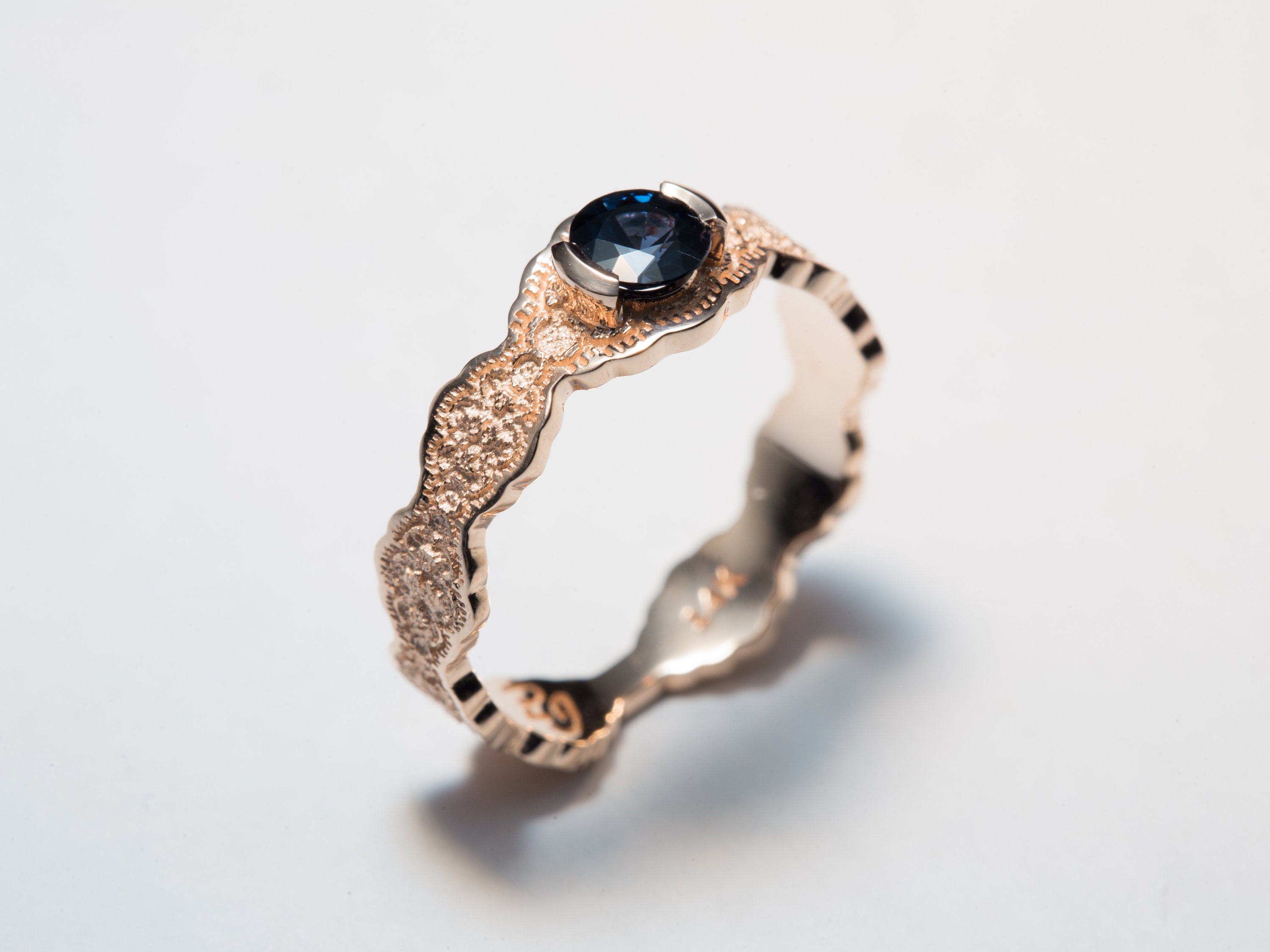 Blue Spinel Ring Spinel Engagement Ring Deep Blue Spinel - Etsy