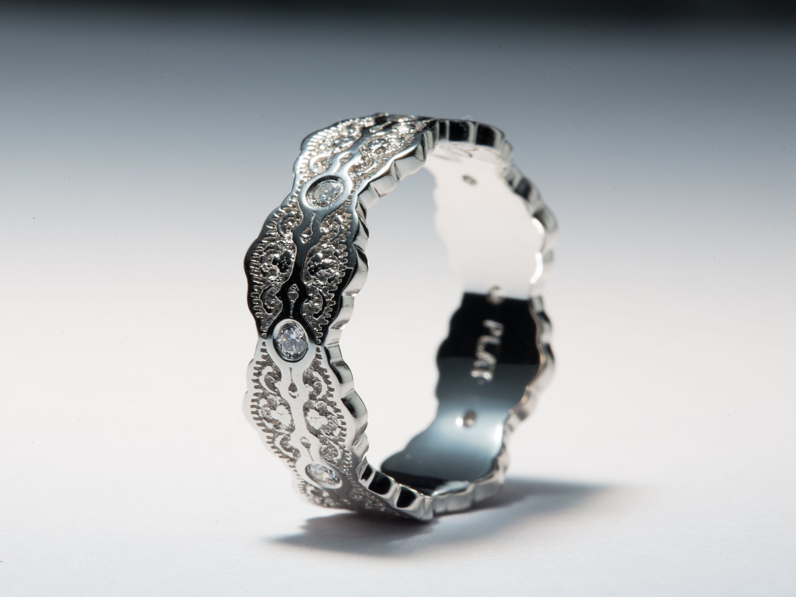 Platinum Wedding Band Women Platinum Ring Diamond Platinum - Etsy