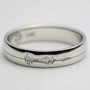 White Gold Sound Wave Ring, White Gold Soundwave Ring, Soundwave ...